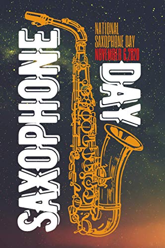 saxophone day: blank notebook/journal gift to celebrate National ...