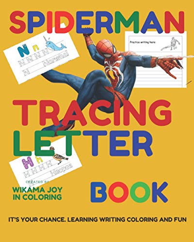 Spiderman Tracing Letter Book: Learning cursive handwriting workbook ...