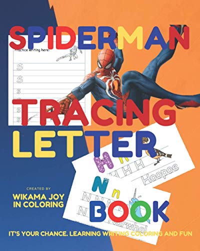 Spiderman Tracing Letter Book: Learning cursive handwriting workbook ...