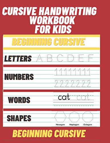 Cursive handwriting workbook for kids: beginning cursive 4-in-1 Writing ...