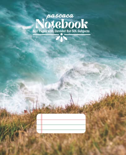 Notebook: Single lined 360 pages Notebook for Six Subjects, Interleaf ...