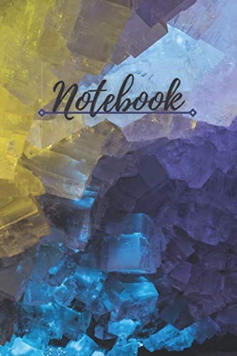 Dark-Light Candy Crystal Notebook: Blank College Ruled Lined Page ...