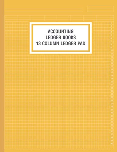 13 Column Ledger Pad: Accounting Ledger Book | Financial Transaction ...