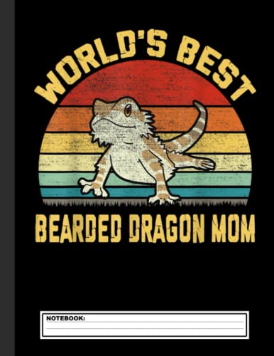 Vintage World's Best Bearded Dragon Mom Notebook: : Bearded Dragon ...