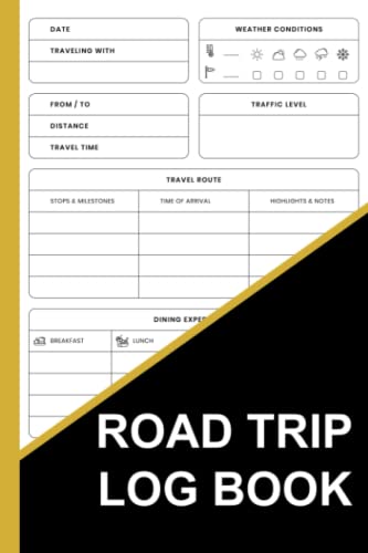 Road Trip Log Book: Simple Journal For Adventure And Family Vacations ...