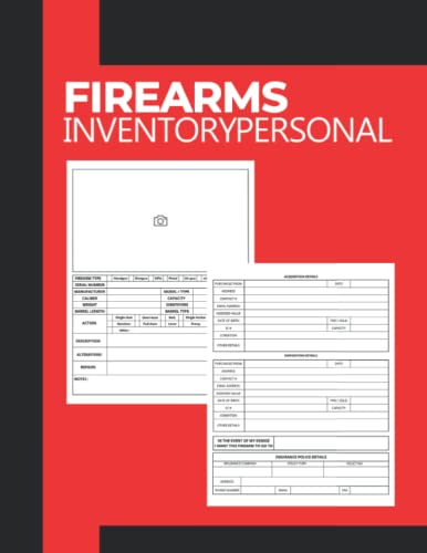 Firearms Inventory Personal Log Book: Document acquisition and ...