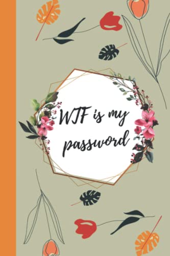 WTF is my password: Blue Floral Internet Password Book Keeper And ...