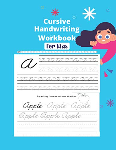 Cursive Handwriting Workbook For Kids: Cursive Handwriting Workbook for ...