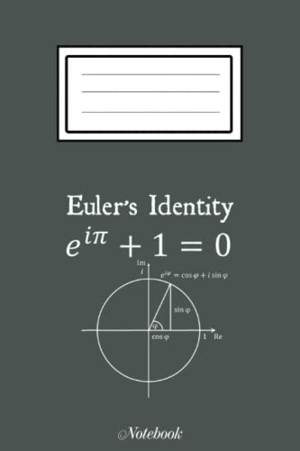 Euler's Identity Complex Number Pi Math Teacher Nerdy Gift Notebook ...