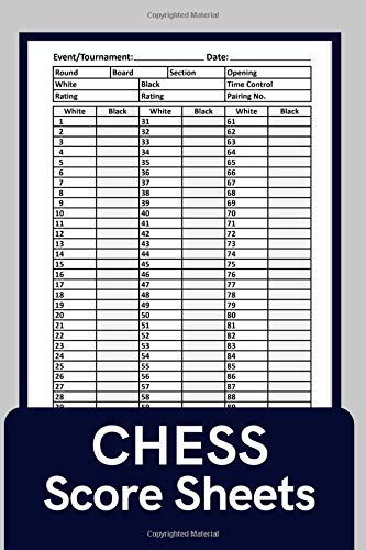 Chess Score Sheets: Chess Score Pads | Chess Score Notebook |Chess Game ...