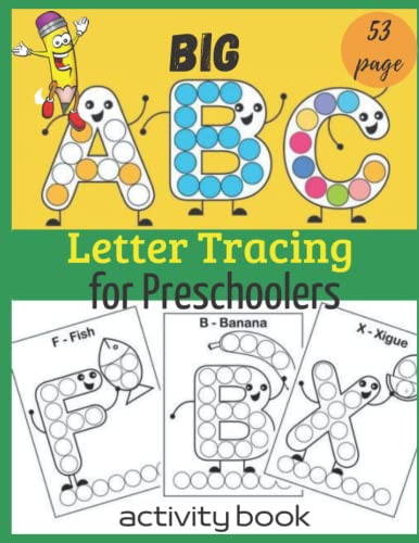 BIG Letter Tracing for Preschoolers activity book: Homeschool Preschool ...