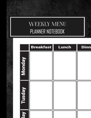 Weekly Menu Planner Notebook: Weekly Meal Planning Pad - Magnetic ...