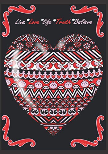 Heart Notebook: 130 Page Lined Notebook With Your Own Heart to Color In ...