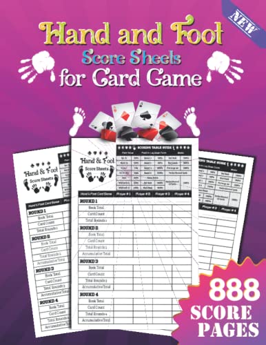 Hand and Foot Score Sheets for Card Game: 120 Large Score Pads for ...