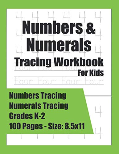 Numbers & Numerals Tracing Workbook for Kids: Number & Numeral Tracing ...