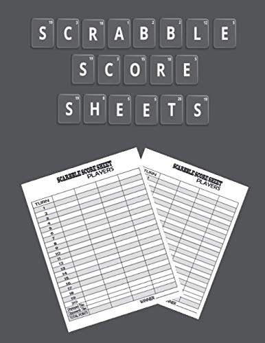 Scrabble Score Sheets: 119 Score Sheets for Scrabble Game, Scrabble Game Kit Book, Scoring Sheet ...