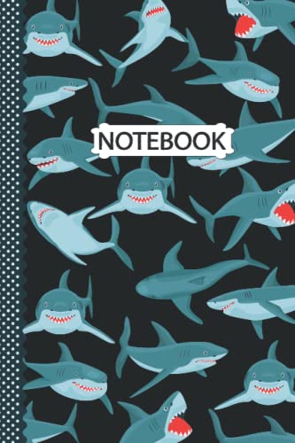 Notebook: Sharks Notebook for Girls, Kids and Students: 100 Pages 6.9 ...