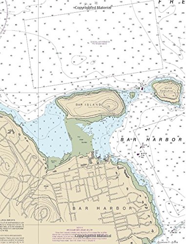 Bar Harbor Nautical Chart Log Book Lined Pages: 7 1/2 x 9 3/4 Inch ...