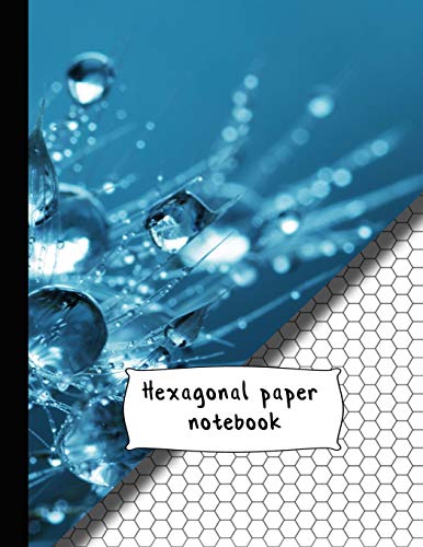 Hexagonal paper notebook: large 8.5 x 11" water splash hexagonal ...