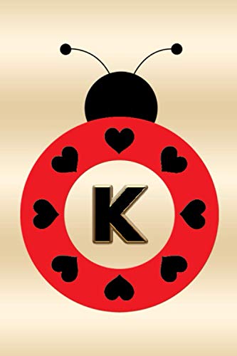 Letter K Notebook : Initial K Monogram Journal Ladybug Notebook ...