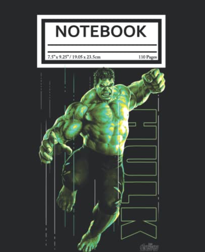 Notebook: Incrẹdible Hụlk Jump Smash 110 Pages College Wide Ruled ...