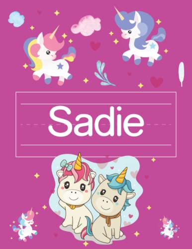 Sadie Tracing Book: Personalized Primary Tracing Book, Learning How to ...