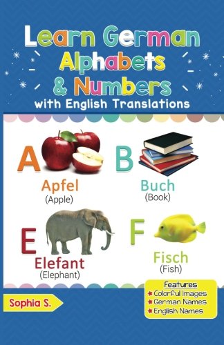 Learn German Alphabets & Numbers: Black & White Pictures & English ...