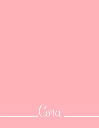 Cora: 110 Pages 8.5x11 Inches Pink Pastel Design Journal with Lettering ...