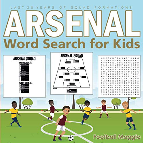 Arsenal word search for kids: A Word Search Book For Arsenal Fans ...