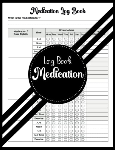 medication log book: Daily Medication Tracker Journal / Simple Pill Log ...