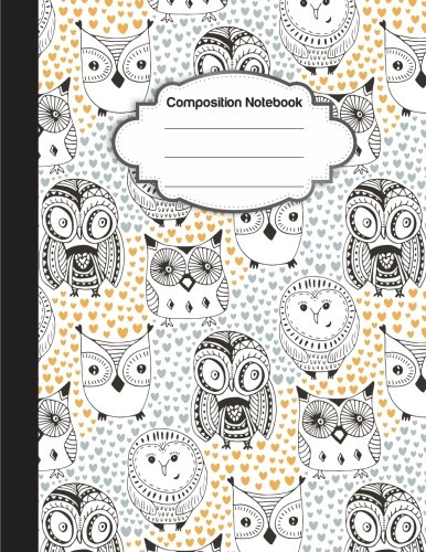 Composition Notebook: Cute Owl : College Ruled School Notebooks ...