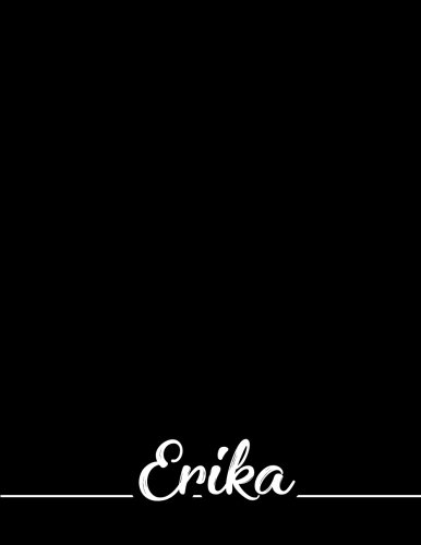 Erika: 110 Pages 8.5x11 Inches Black Pastel Design Journal with ...
