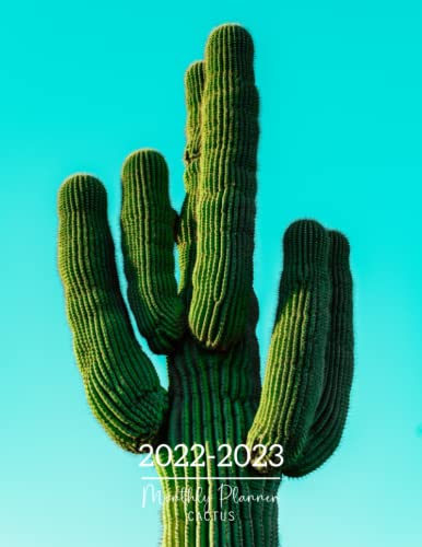 Monthly Planner 2022-2023 Cactus: Large Print 2 Year Monthly Planner ...