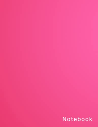 Notebook: Pink Cover - Size (8.5 x 11 inches) 120 Pages by Dutch Angle ...