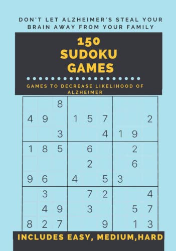 150 SUDOKU: easy, medium, and hard: sudoku, Math Games & Brain game ...