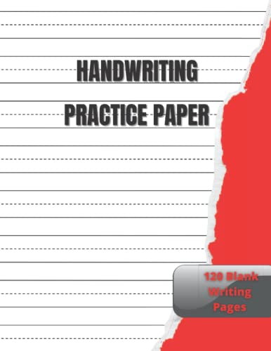 Handwriting Practice Paper: 120 Pages Dotted Lines Notebook for ...