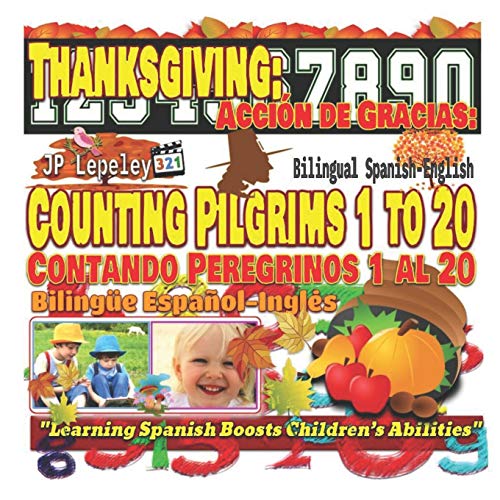 Thanksgiving: Counting Pilgrims 1 to 20. Bilingual Spanish-English ...