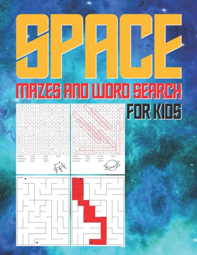 Space Mazes And Word Search For Kids: Vocabulary Improvement Books ...