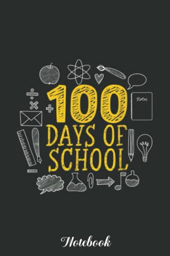 Happy 100th Day Of School Cute Vintage Kids Teacher Student Notebook ...