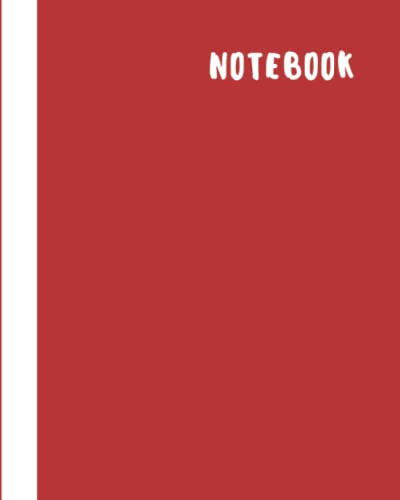 Notebook: Simple Composition Notebook - Red - College Ruled 100 Pages ...
