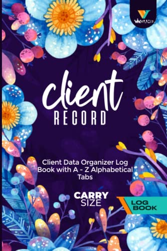 Client Record Book: Carry Size Client Profile Log Book Organizer ...