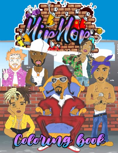 Hip Hop Coloring Book: Hip-hop Music Artist Portraits Coloring Pages ...