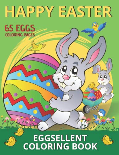 HAPPY EASTER Eggsellent Coloring Book 65 Eggs Coloring Pages Lara ...