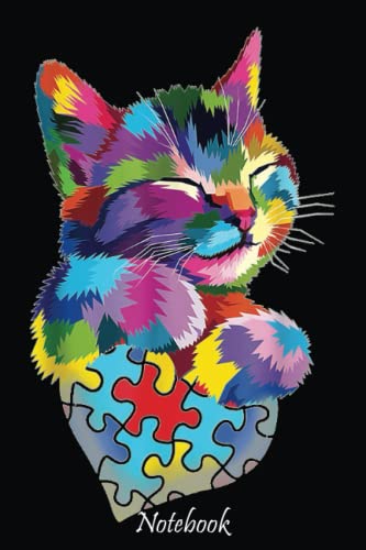 Cat Autism Awareness Notebook: Notebook - Autism Mom Gift - ASD Journal ...