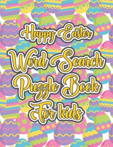 Happy Easter Word Search Puzzle Book For kids: Easter Themed Word Find ...