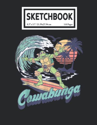 Sketchbook: Teenạge Mụtant Nịnja Tụrtles TMNT Michẹlangelo Surf 110 ...