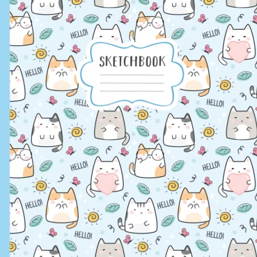 Cat Sketchbook: Blank Drawing Book for Cat Lovers by Woolly Violet ...