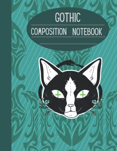Gothic Composition Notebook: Witches Cat Journal for College School ...
