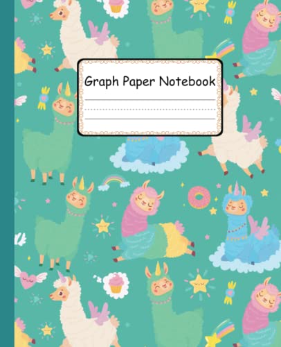 Unicorn Llama Graph Paper Notebook: Grid Paper Notebook, Grid Paper for ...