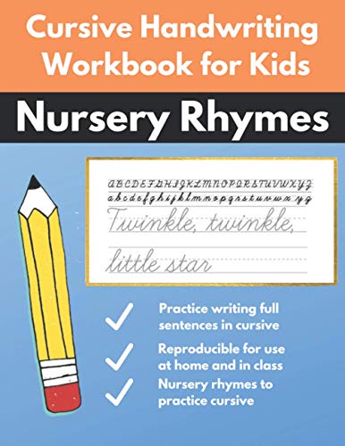 Cursive Handwriting Workbook for Kids: Nursery rhymes by Paul Lowe ...